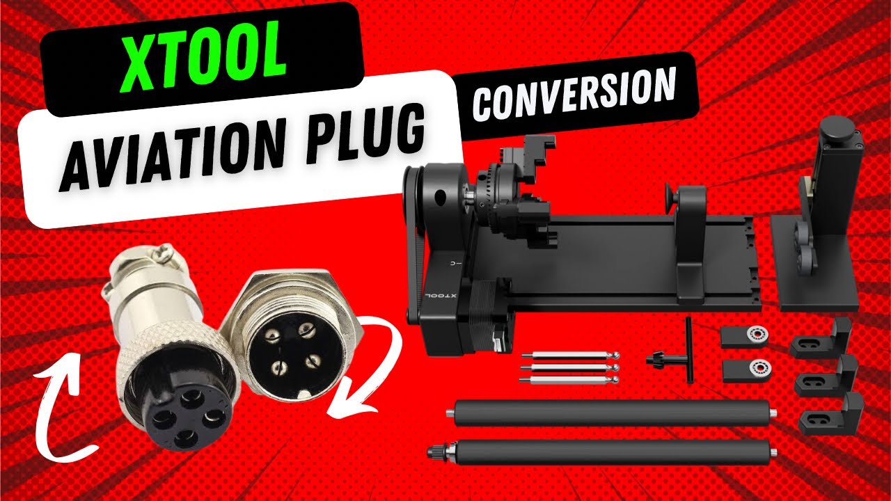 xTool RA2 rotary - Fitting an Aviation style plug for use on a Fibre ...