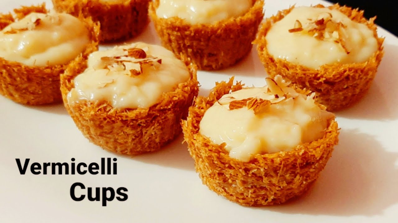 সেমাই দিয়ে আকর্ষণীয় ডেজার্ট,কাপ সেমাই|How To Make Vermicelli Cups ...