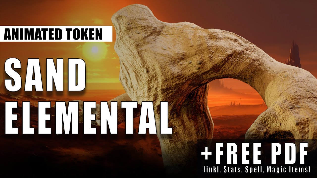 Sand Elemental | Beneos DnD Creature Token YT - YouTube