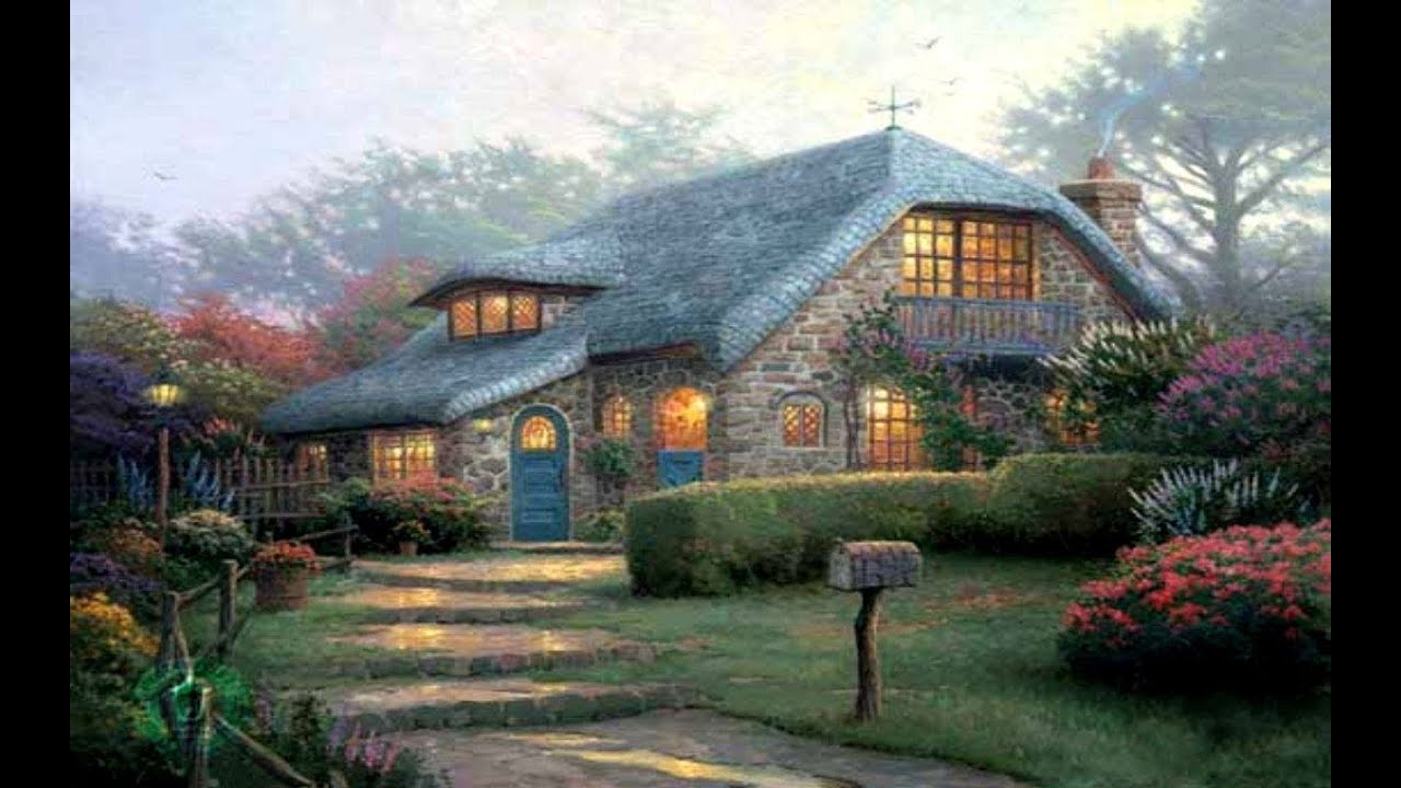 Lilac Cottage by Thomas Kinkade - YouTube