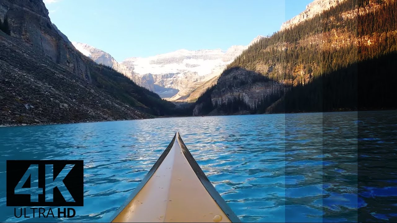 4k Kayaking into the Shadow of Fairview Mountain | Rocky Mountains Lake ...