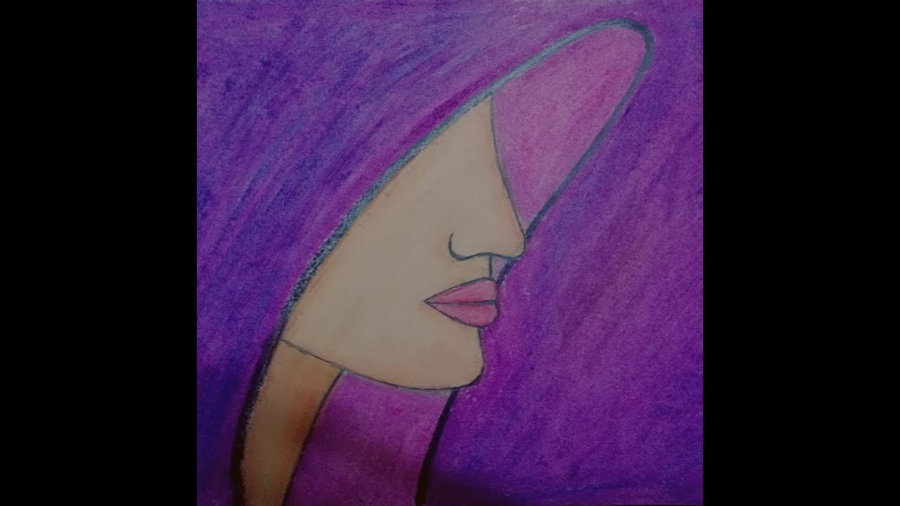 Drawing Face Scenery step by step #draw face - YouTube