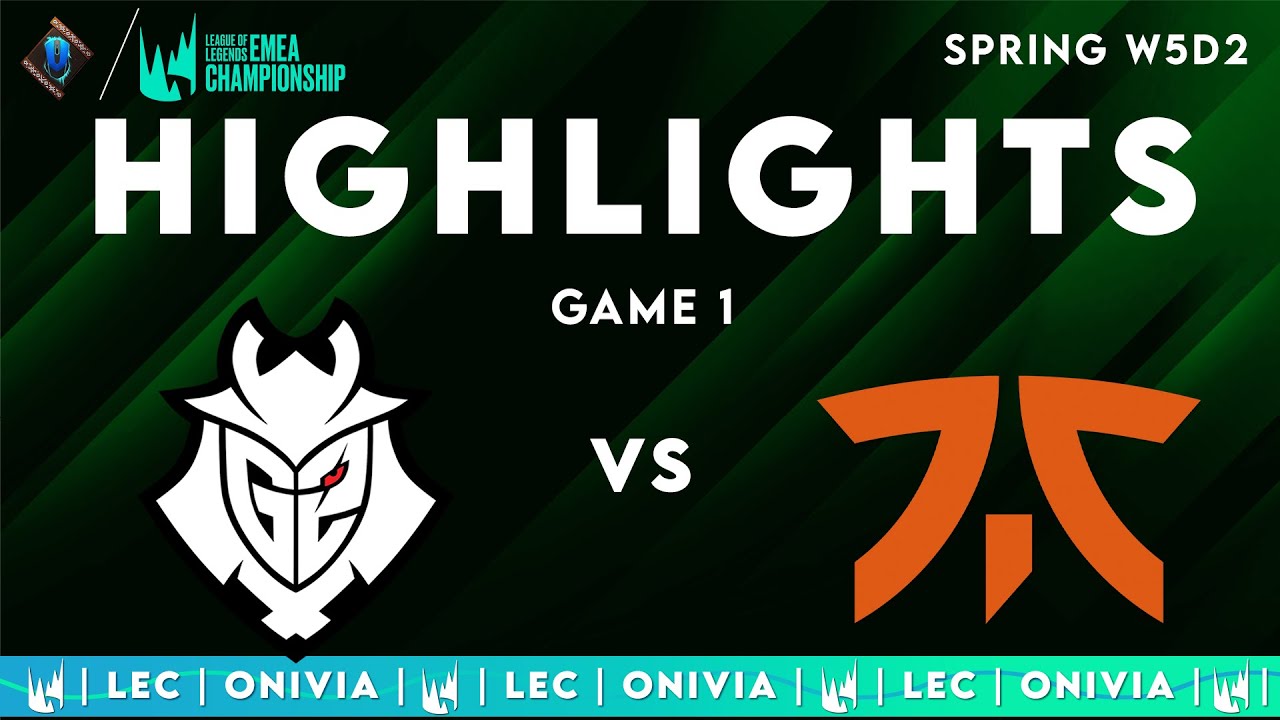 G2 vs FNC Game 1 Highlights | LEC Spring 2025 | G2 Esports vs Fnatic - YouTube