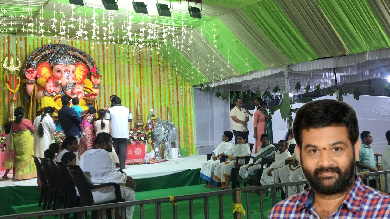 ganesh utsavam||NARA SESHU||near jutemill||#eluru #naraseshu - YouTube