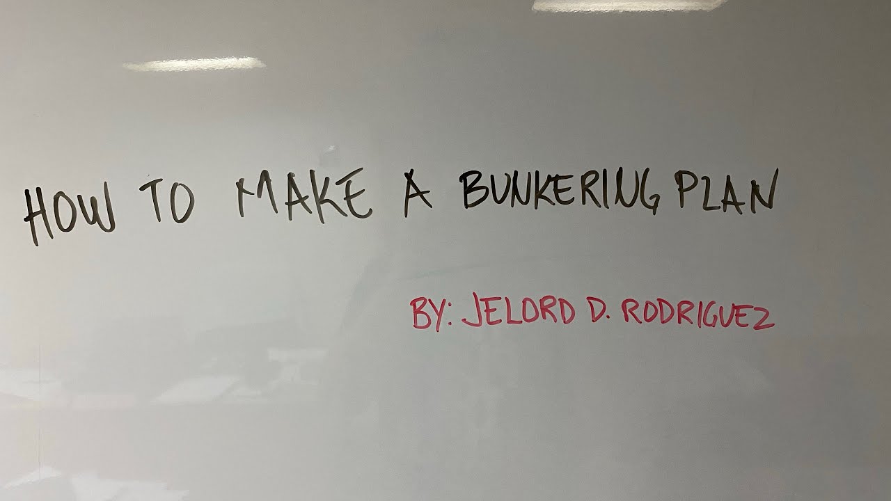 How to make BUNKERING PLAN onboard - YouTube