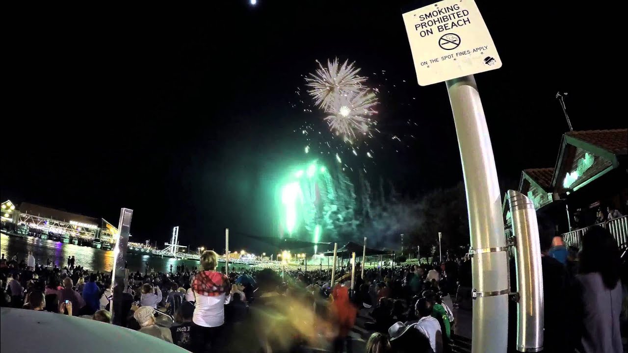 Fireworks at Hillary's. - YouTube