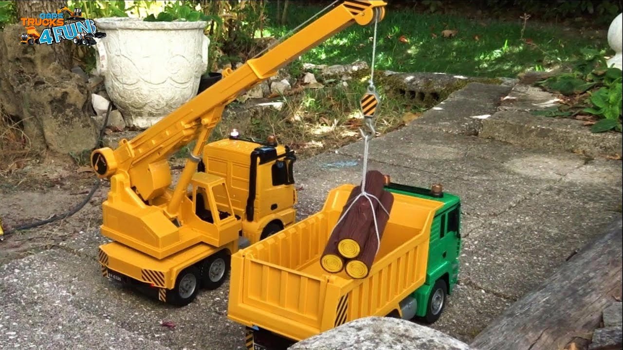 RC Trucks Large Crane and Dumper | Unboxing | Construction Vehicle ...