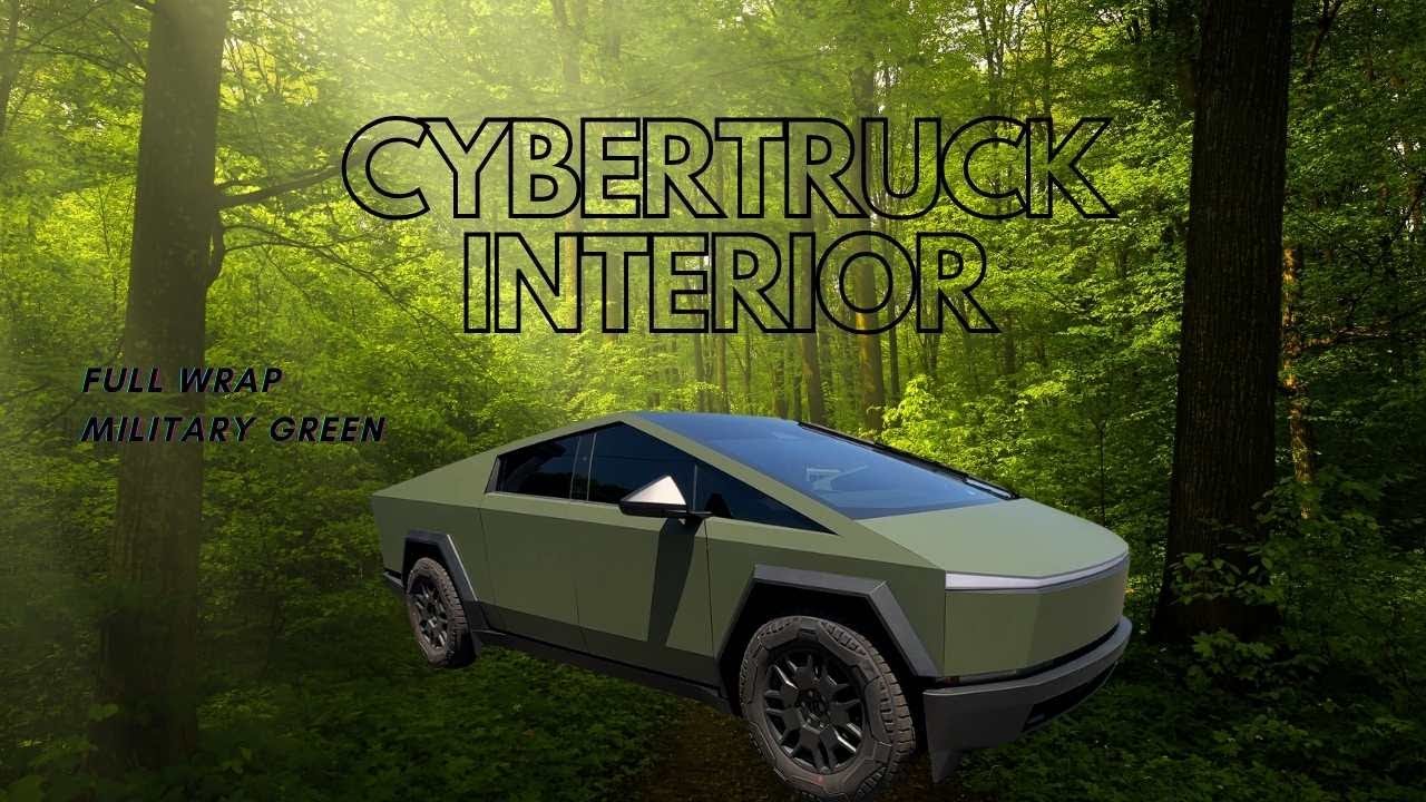 First look CyberTruck Interior and Custom Wrap Reveal! See Inside! # ...