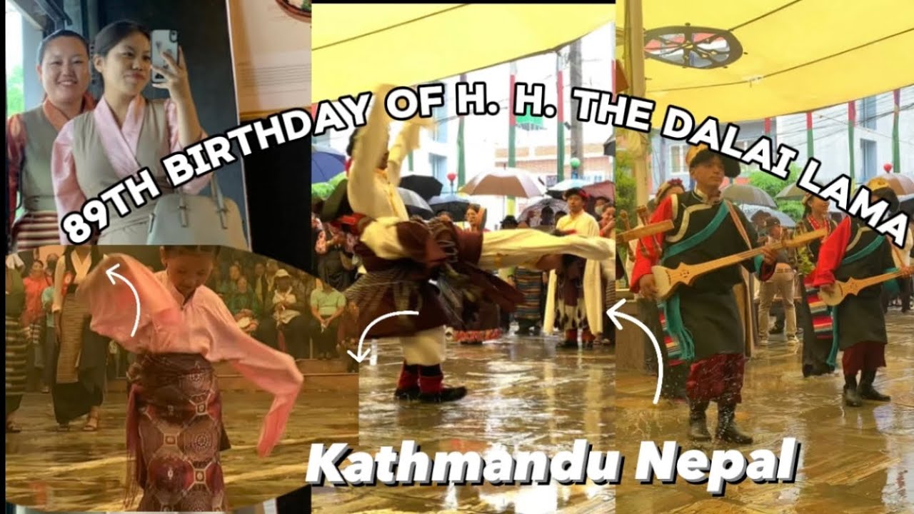 Celebrating 89th birthday of H.H.The Dalai lama at Kathmandu Nepal ...