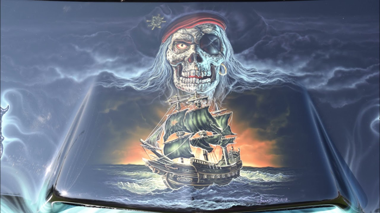 Pirate Van 78 Chevy Van Airbrush by Beard music by Destini Beard - YouTube