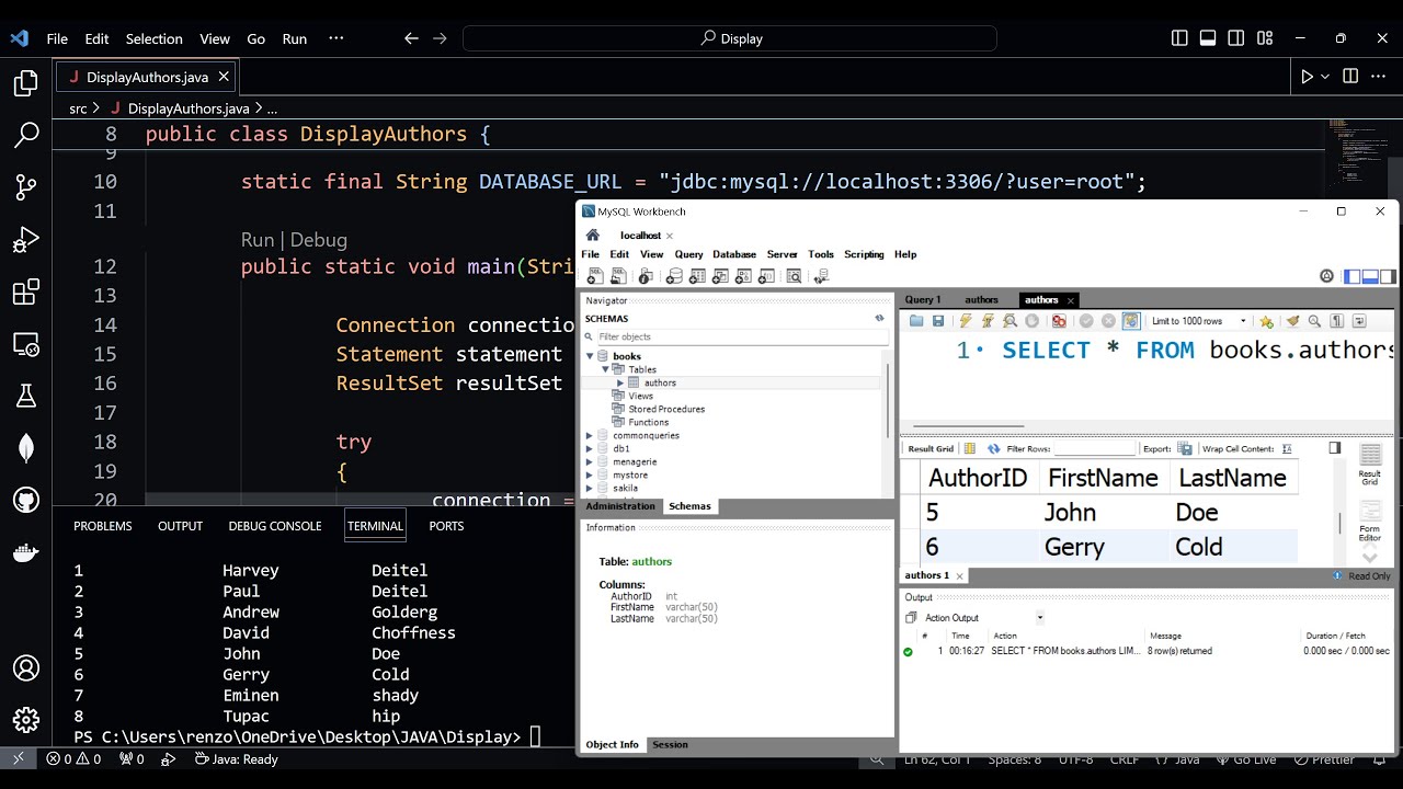 Connecting To And Querying A Database Using Jdbc Java Youtube 2793