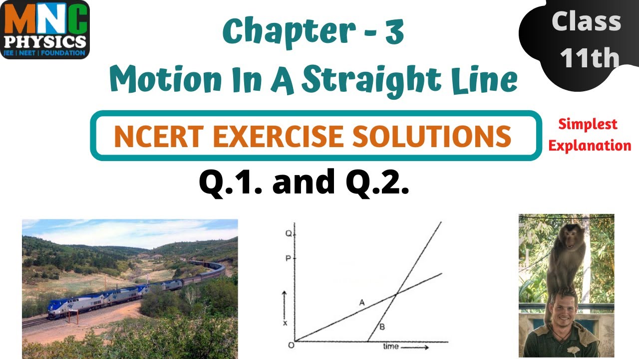 NCERT Exercise Class 11 Physics Chapter 3 || Motion in A Straight Line ...
