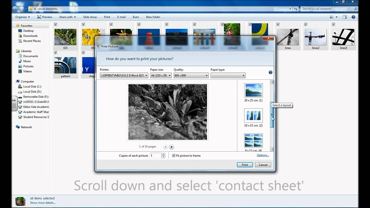 Making contact sheets using windows explorer - YouTube