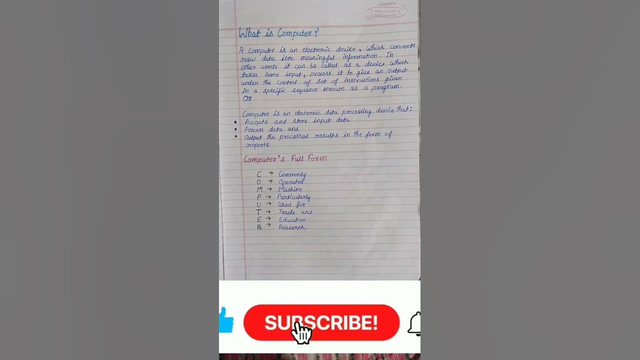 Computer Note Computerbasics Computerscience Computerinstitute Computerknowledge Computergk