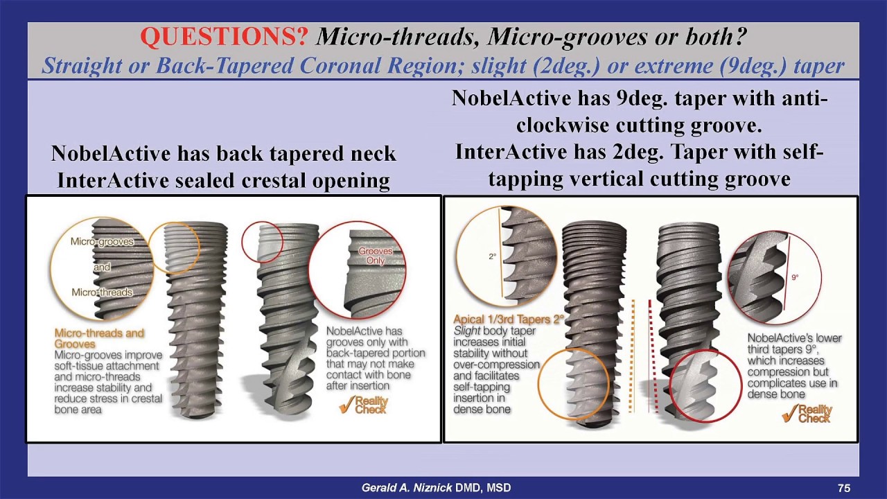 What are design advantages of Implant Direct's InterActive implants vs ...