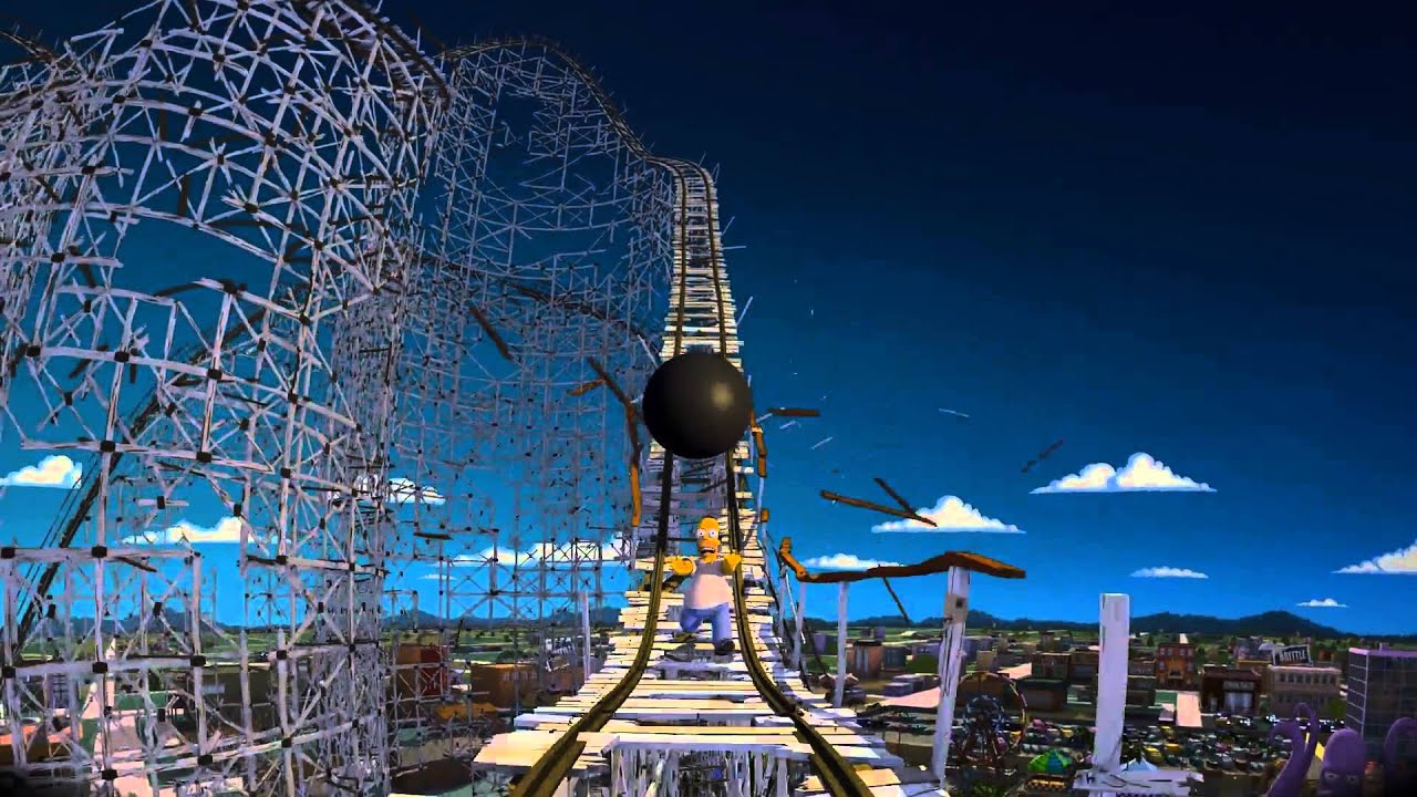 The Simpsons Ride Updated Reel Preview - YouTube