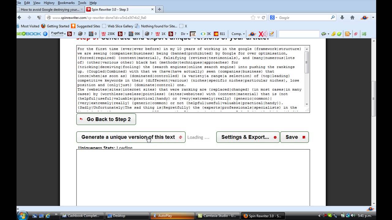 Article Spinning software 20 years ahead of its time. Super fast and 99 ...