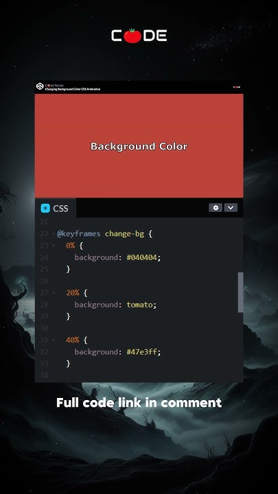 Changing Background Color CSS Animation #css #html #codetomato - YouTube