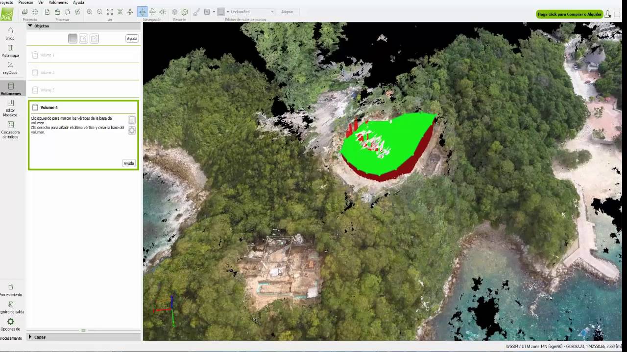 Cálculo volumen Pix4D - YouTube