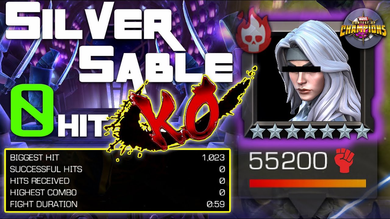 Bahahaha... 0 Hit KO | Silver Sable Boss Fight | Marvel Contest Of ...