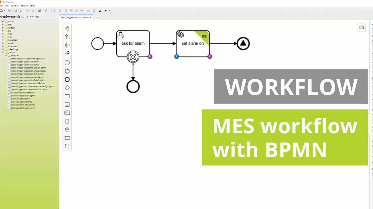 MES workflow with BPMN - YouTube