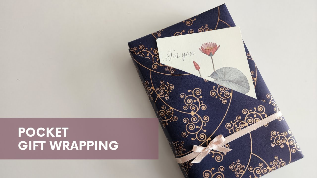 Pocket gift wrapping 포켓이 있는 선물포장 - YouTube