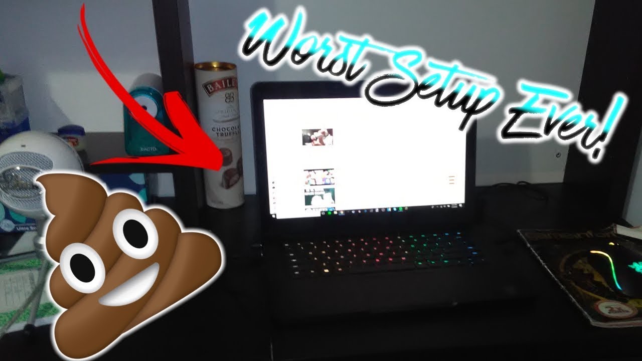 WORST GAMING SETUP EVER | MY GAMING SETUP/ROOM TOUR 2018 | 50 ...