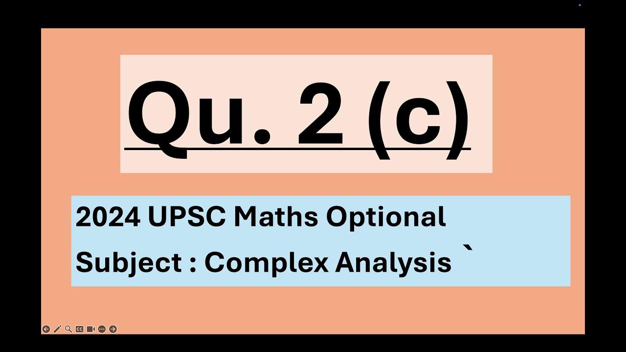 2024 PYQ Series Qu 2 (c) Complex Analysis - YouTube