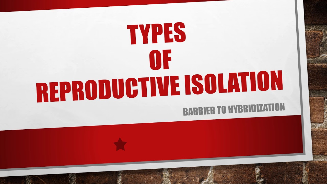 Types of reproductive isolation #barrier of hybridization # ...
