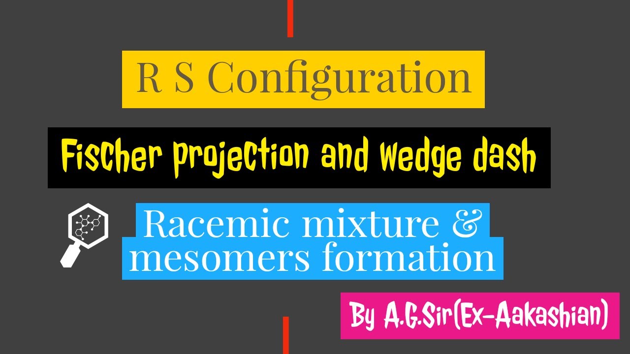 Fischer Projection, wedge dash, R-S-configuration, racemic mixture ...