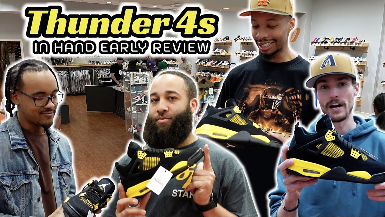 EARLY IN-HAND LOOK AT THUNDER 4s!! Cop or Drop? - YouTube