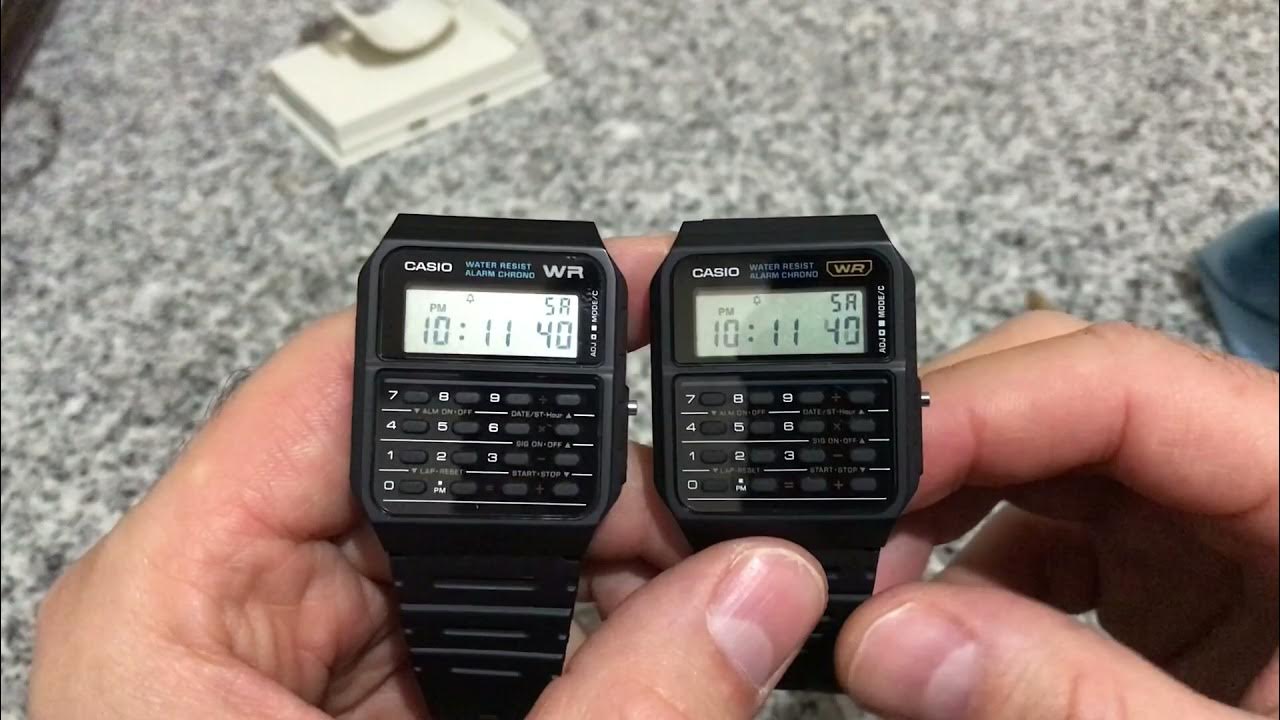 Casio CA-53W in 3 variants plus a CA-55 - YouTube