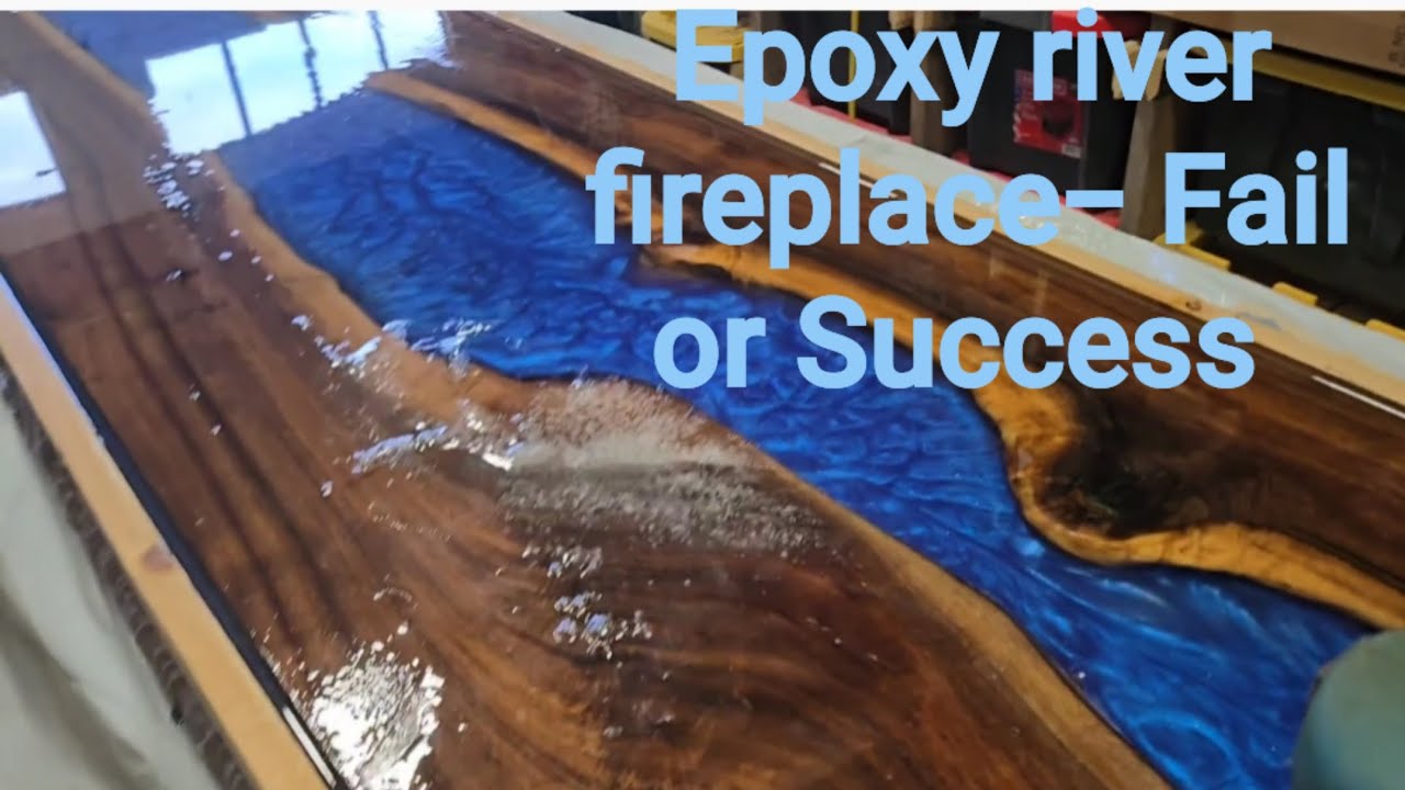 Our attempt making an epoxy fireplace mantle. What a mess. Did we fix ...