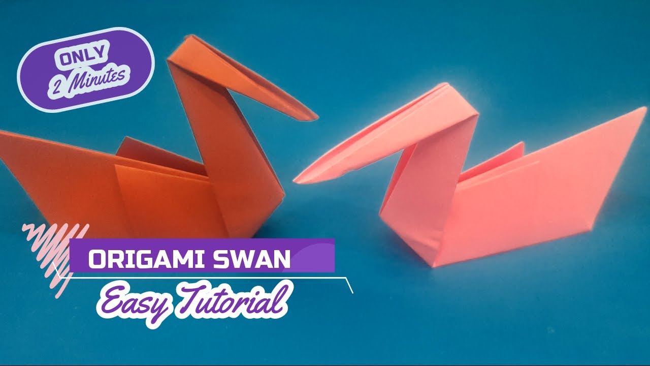 Origami Swan, Only 2 Minutes | Origami Angsa, Hanya 2 Menit | 白鳥折り紙 ...
