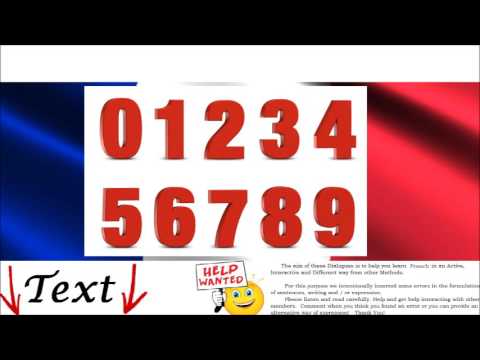 French Beginners Conversation - Numbers = Les nombres - Learn to Count ...