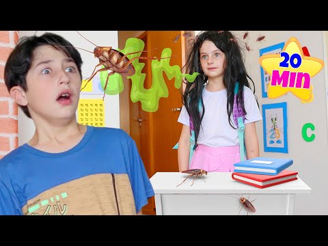 Julinha aprende sobre higiene e Regras de conduta na escola para crianças | Mimi Julinha