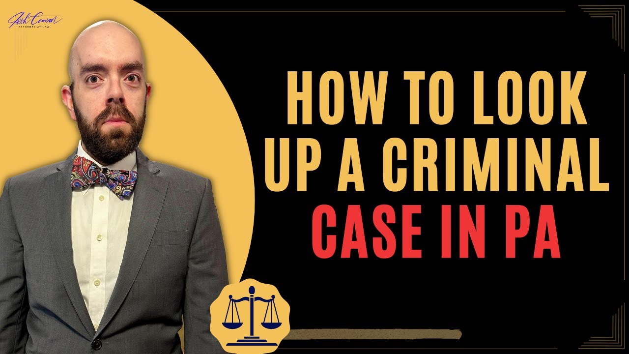 How to Look Up a Criminal Case in PA - The Quick and Easy Way! - YouTube