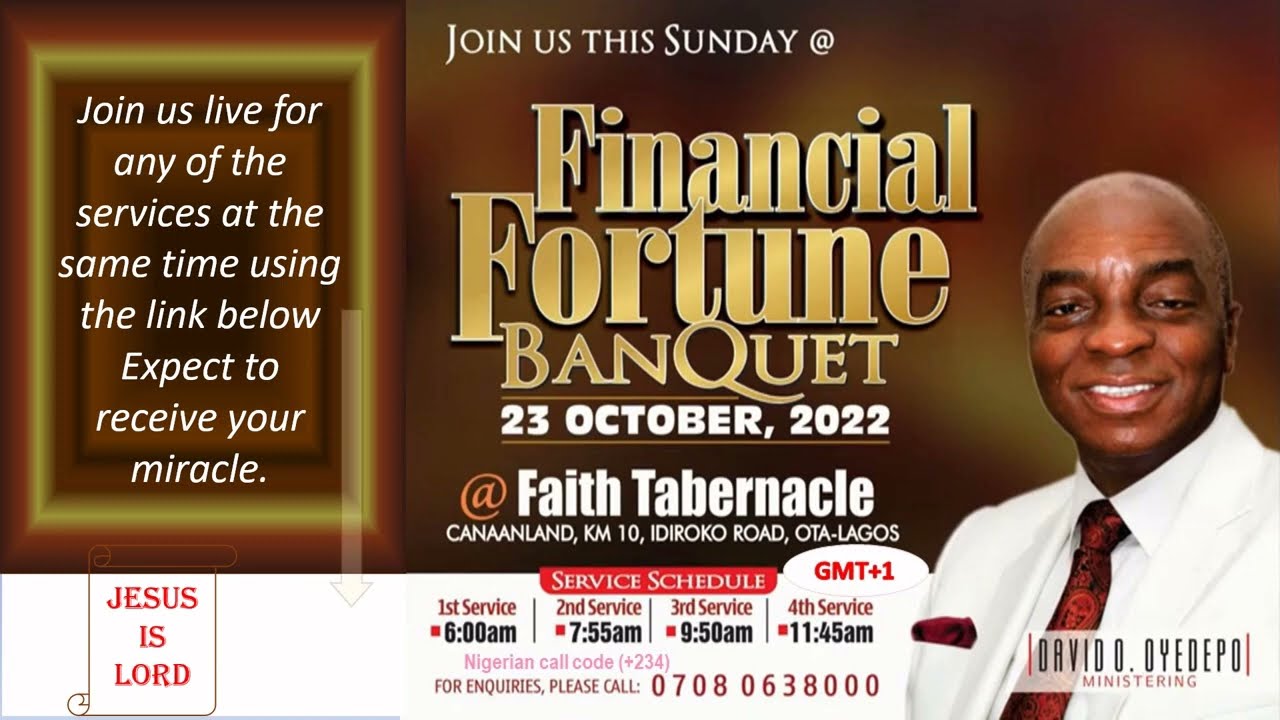 Financial Fortune Banquet Service | October 23, 2022 | Living Faith ...