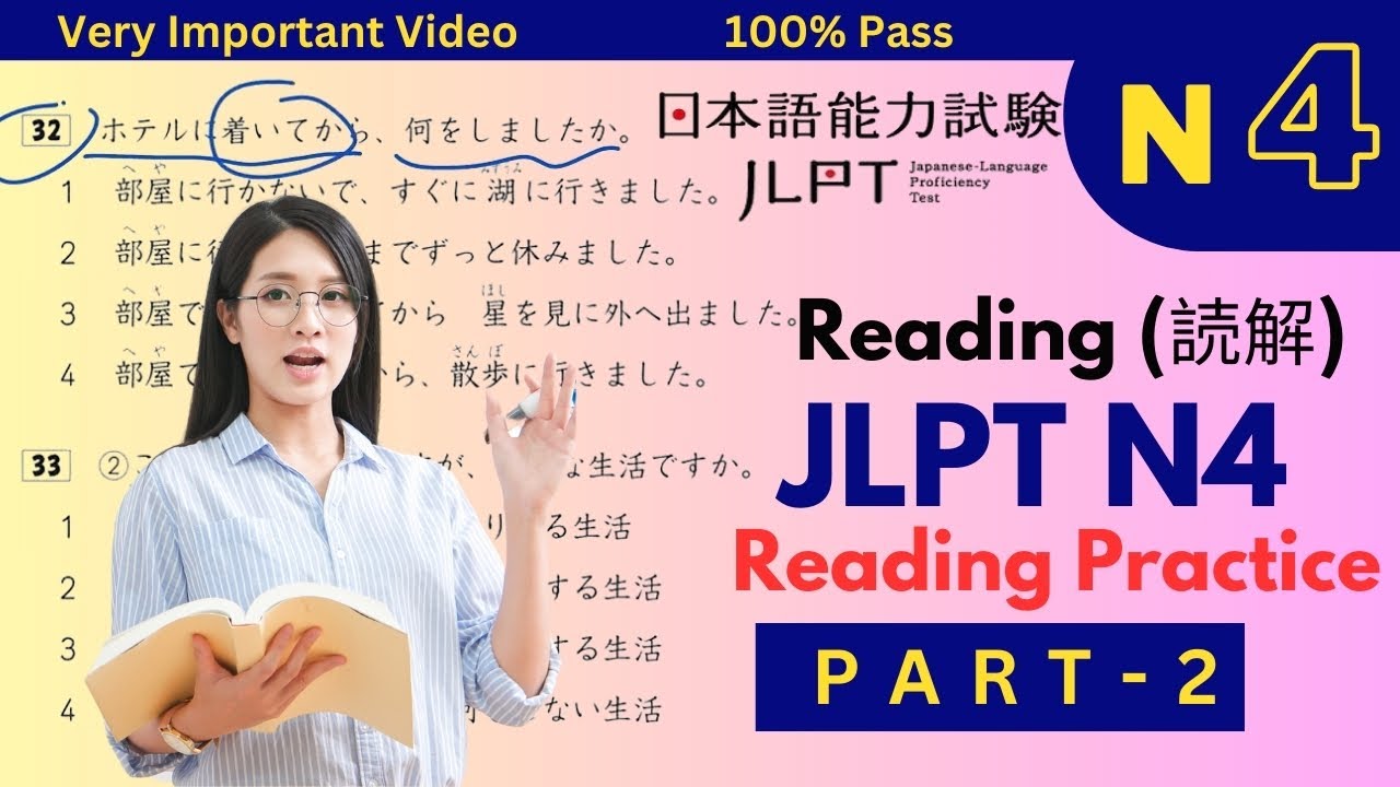JLPT N4 Reading Practice Test ( どっかい) - Part 2 | JLCT|NAT|J-CERT ...