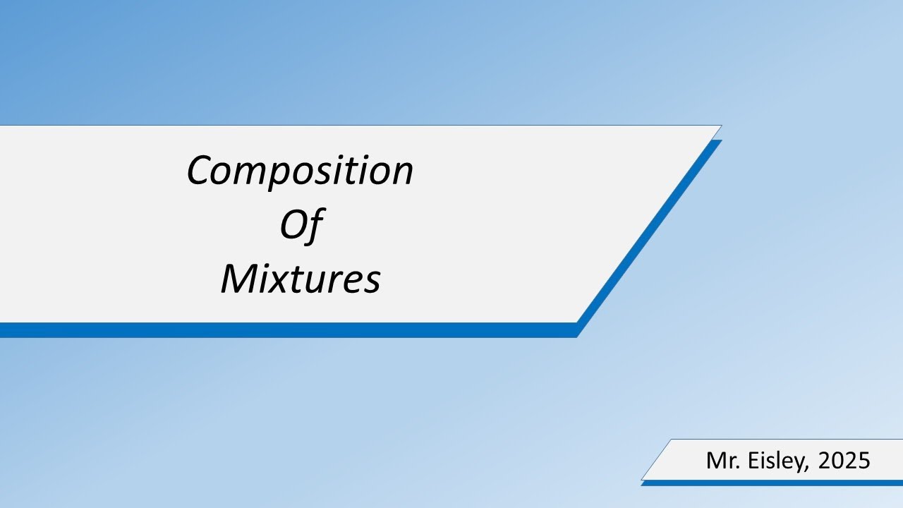 Composition of Mixtures (AP Chem 1.4) - YouTube