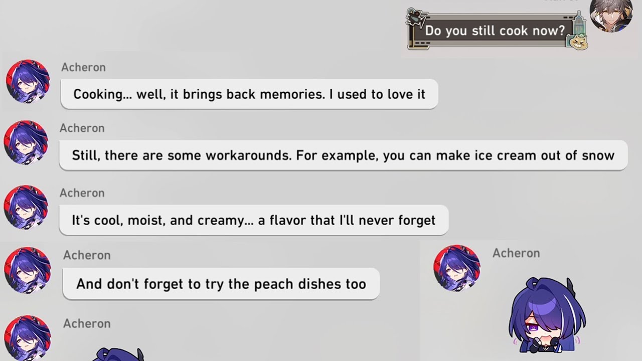 Acheron talks about COOKING is actually Very CUTE! - YouTube