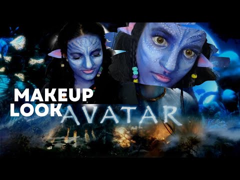 தமிழில் - Tried to Recreate AVATAR Makeup Look | My First YT video ...