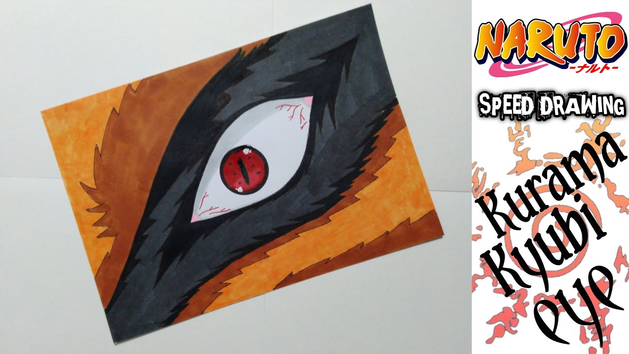 Speed Drawing Kurama Kyubi (九喇嘛) Eye from Anime Naruto - YouTube