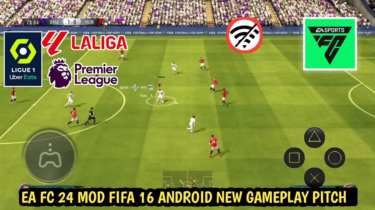 EA FC 24 MOD FIFA 16 ANDROID OFFLINE NEW UPDATE GAMEPLAY AND PITCH ...