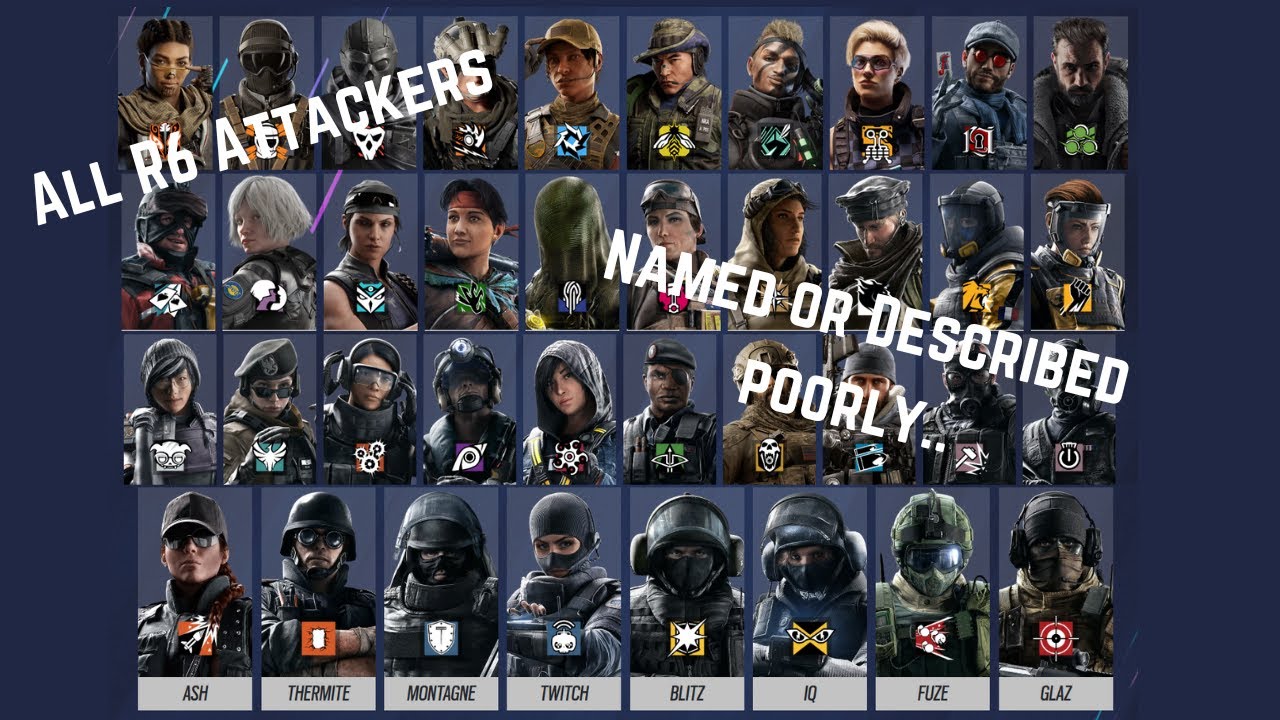 Naming or Describing R6 Siege Attackers Poorly... - YouTube