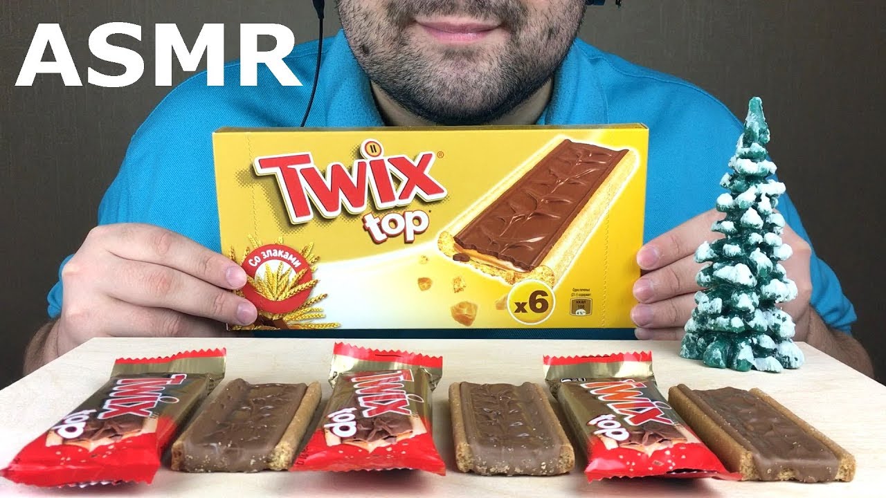 ASMR TWIX CHOCOLATE CARAMEL COOKIES (Crunchy Eating Sounds) NO TALKING ...