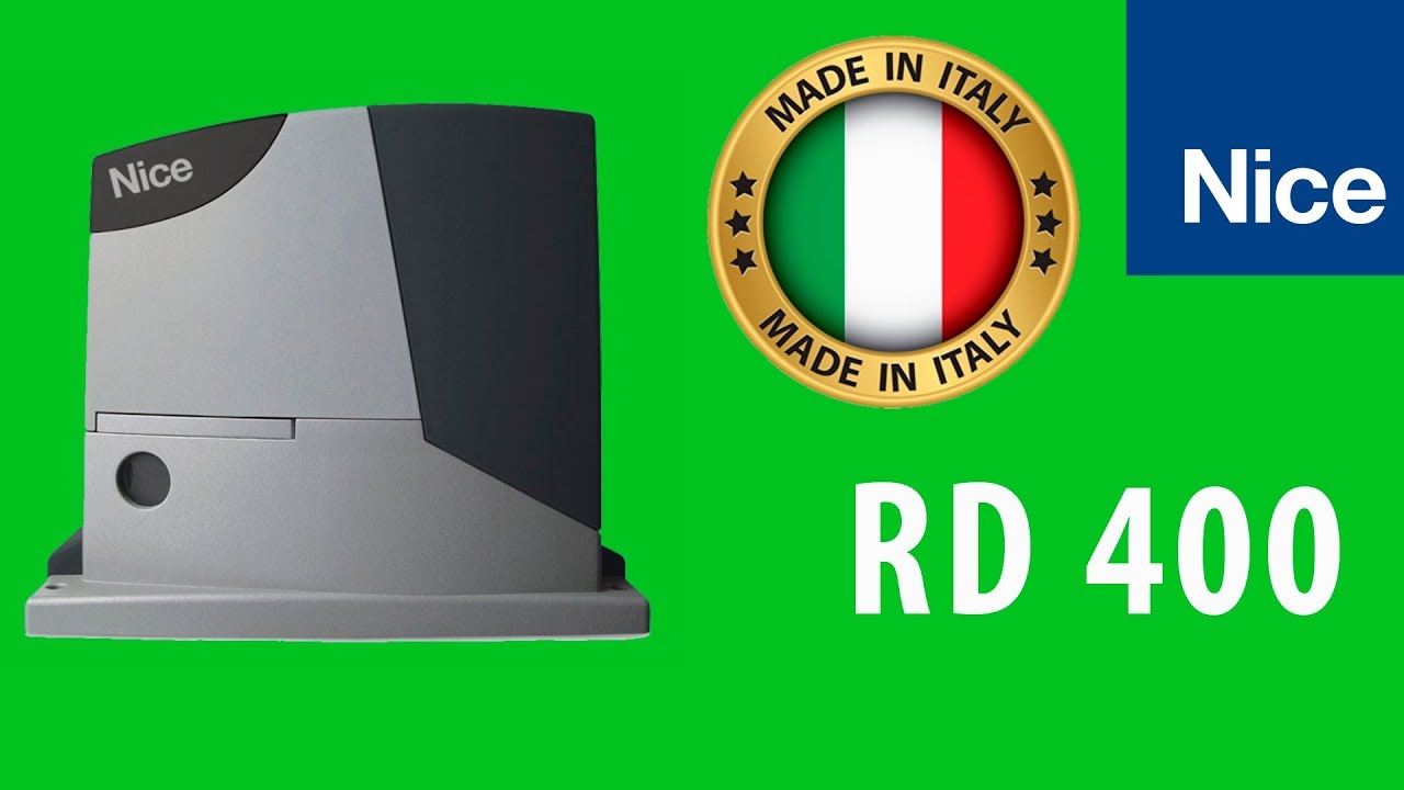 Автоматика для откатных ворот NICE RD 400 - YouTube