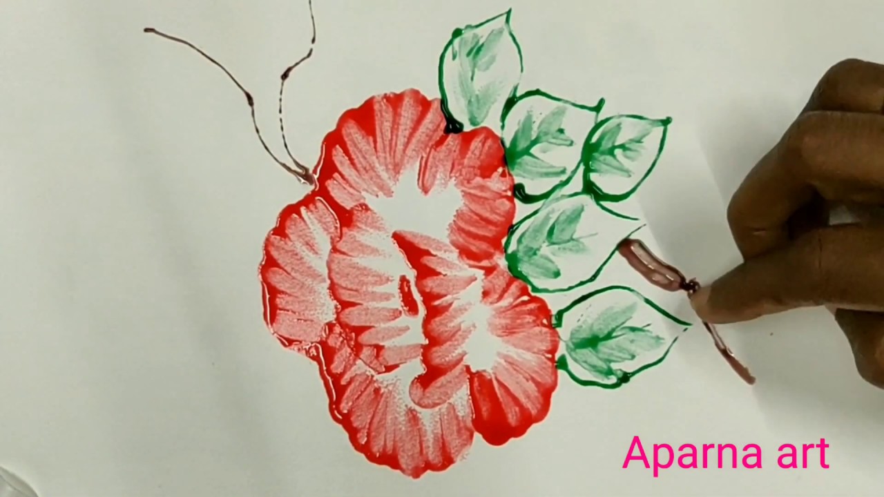 2 Beautiful Latest finger painting techniques | Step By Step Finger ...