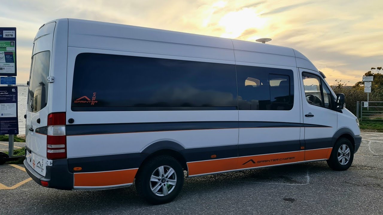 Mercedes Sprinter camper race van 2 berth for sale £19999 - YouTube