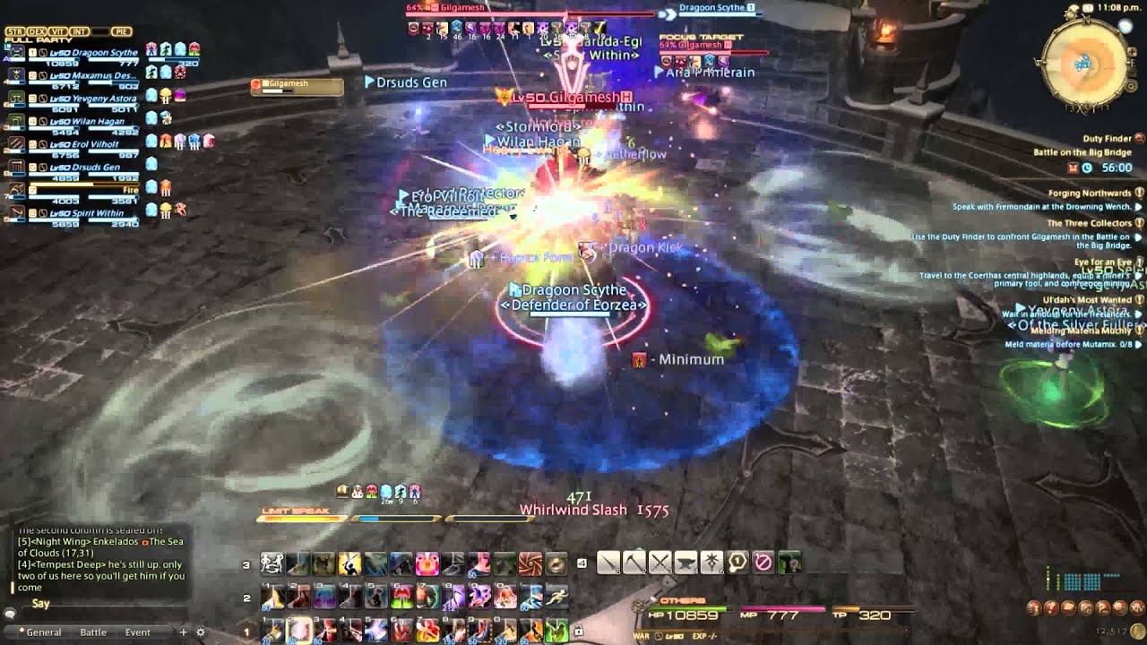 FFXIV : Battle on the big bridge (Gilgamesh) - YouTube
